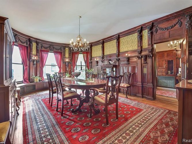 OMG, the details! Plasterwork is incredible! Circa 1906 in Michigan ...