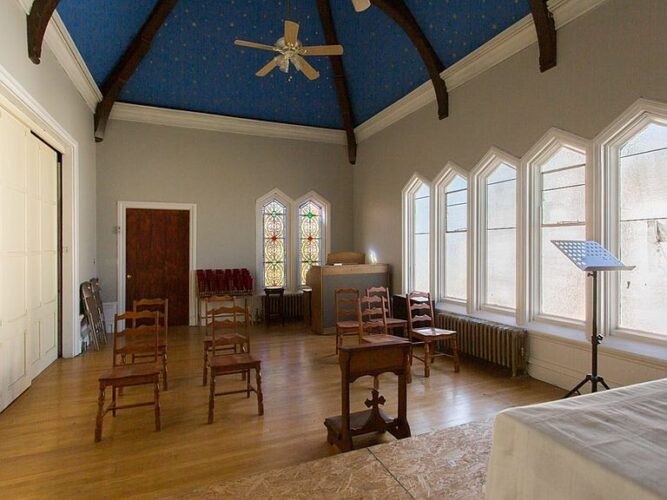 Beautiful stained glass! Great ceilings! Circa 1874 in Massachusetts ...