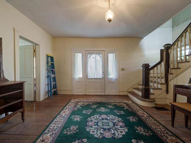 Nice staircase and entryway! Circa 1900. Over 6 acres in Virginia ...