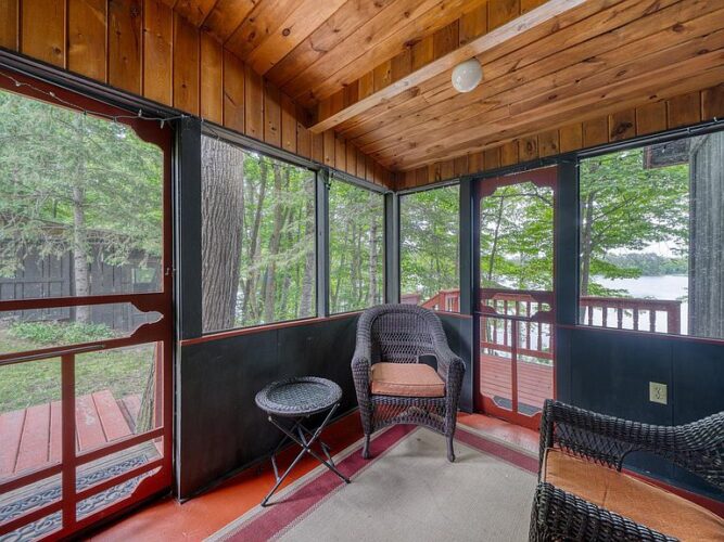 Sold for $295,000. Cute interior! Waterfront cabin in Minnesota. Almost ...